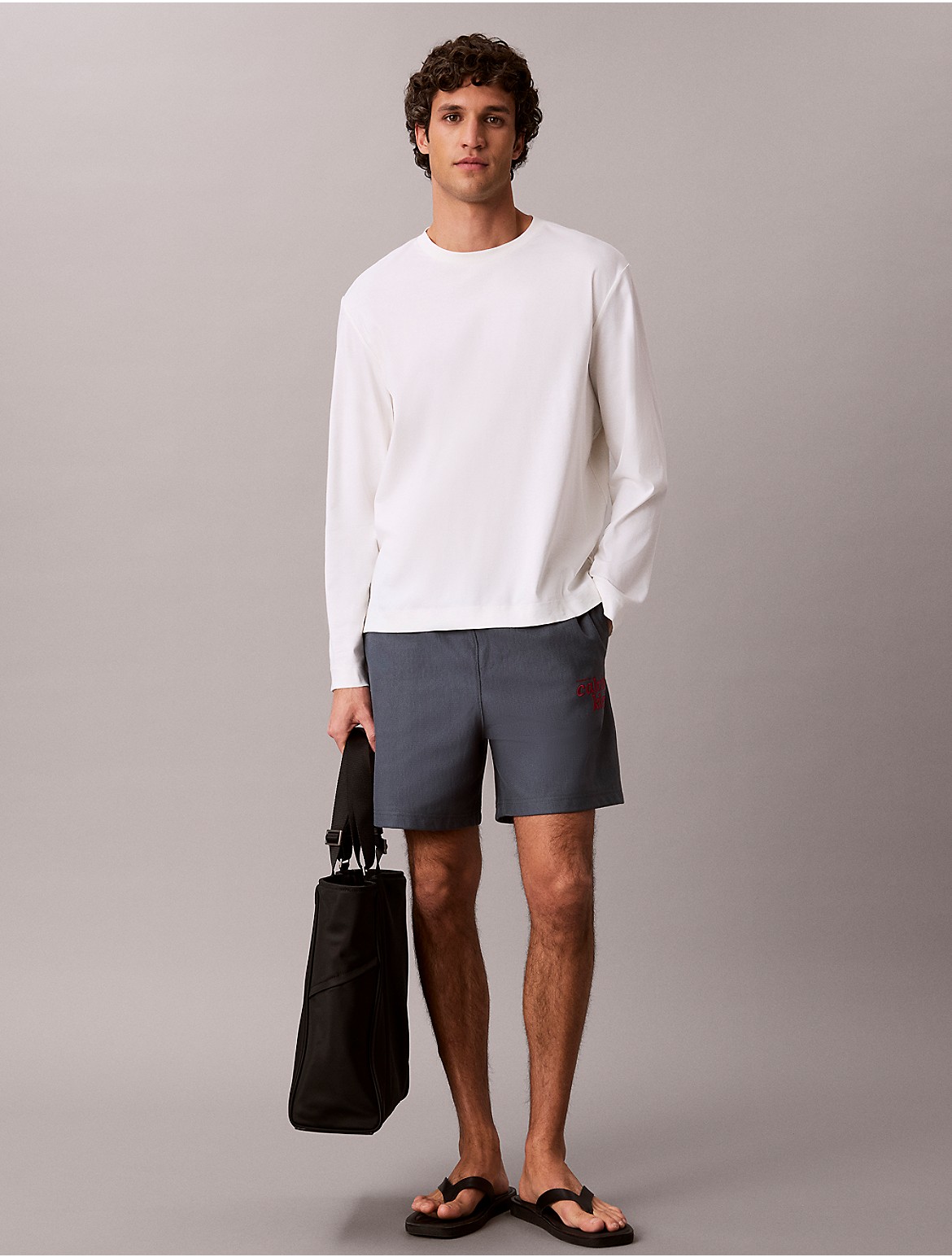 CALVIN KLEIN Calvin Klein Terry Logo Graphic Pull-On Shorts